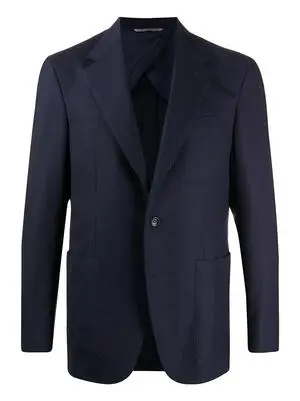 Canali Fitted Formal Blazer - Blue