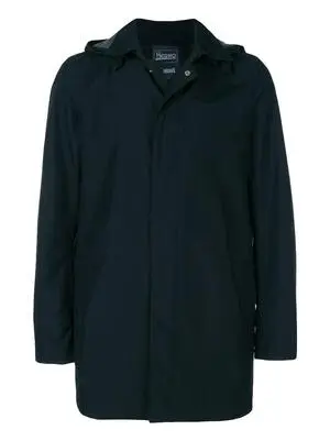 Herno Shell Jacket With Hood And Zip Fastening - Blue
