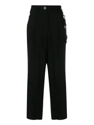 SONG FOR THE MUTE High-waist Wide Leg Trousers - Black