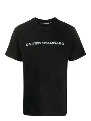 UNITED STANDARD Crew Neck Printed Logo T-shirt Black