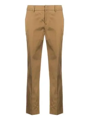 PT TORINO Cropped Slim-fit Trousers - Brown