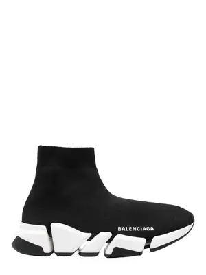 Balenciaga Speed 2.0 Knitted Sneakers - Black