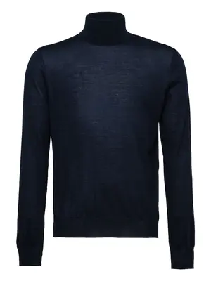 Prada Cashmere Turtleneck Jumper - Blue