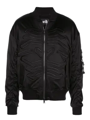 HACULLA. Embroidered Bomber Jacket - Black