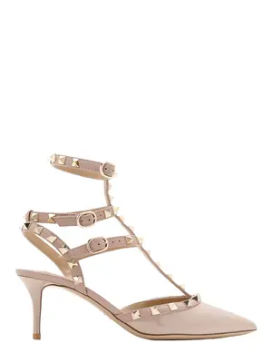 Valentino Garavani 65mm Rockstud Caged Pumps - Neutrals