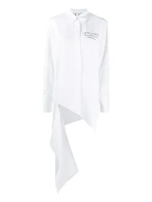 Off-White Draped Shirt - White