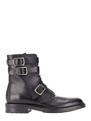 Saint Laurent Army 20 Buckle Boots - Black