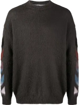 Off-White Arrows Knitted Jumper - Grey