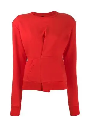 BEN TAVERNITI UNRAVEL PROJECT Folded Detail Sweatshirt - Red
