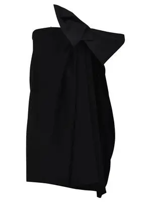 Saint Laurent Bow-detail Strapless Dress - Black