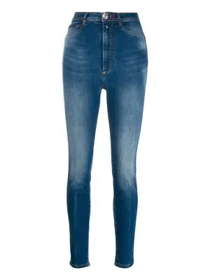 Philipp Plein High-waist Skinny Jeggings - Blue