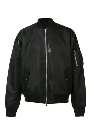 MOSTLY HEARD RARELY SEEN Leather-detailing Bomber Jacket - Black