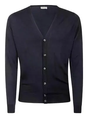 John Smedley V-neck Cardigan - Blue