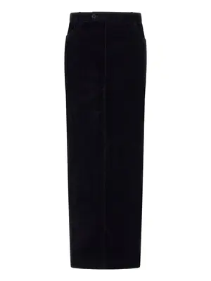 Saint Laurent Virgin Wool Trousers - Black