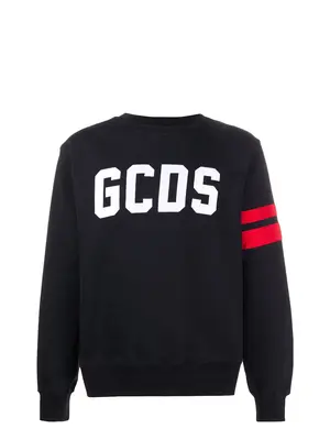Gcds Logo Embroidered Sweatshirt - Black