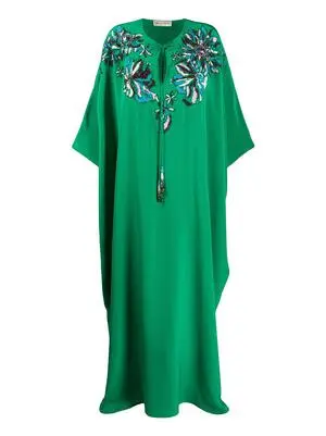 Emilio Pucci Long Beaded Kaftan - Green