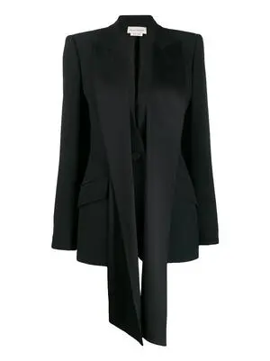 ALEXANDER MCQUEEN Silk Ribbon Embellished Blazer