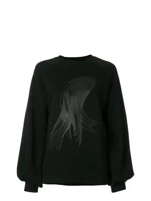 IOANA CIOLACU IOANA CIOLACU Printed Oversized Sweatshirt Black