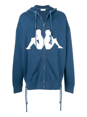 Faith Connexion Logo Print Hoodie - Blue