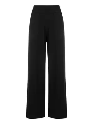 BARRIE Knitted Flared Trousers - Black