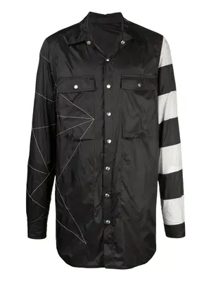 RICK OWENS Humbug Striped Shirt Jacket