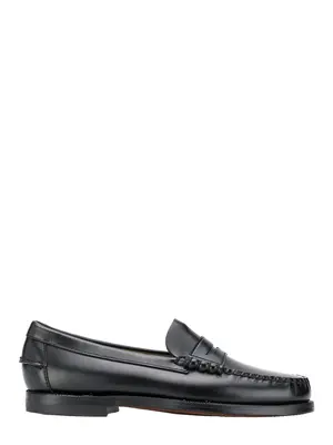 SEBAGO Leather Penny Loafers - Black