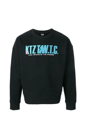 KTZ Mountain Letter Embroidered Sweatshirt - Black