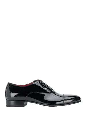 SCAROSSO Rodrigo Patent-leather Oxford Shoes - Black