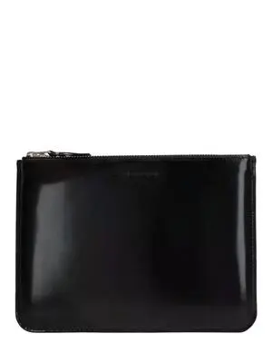 Comme Des Garçons Logo-debossed Clutch - Black