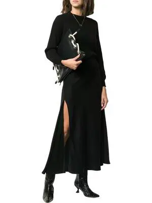 ELLERY Slit Draped Skirt - Black
