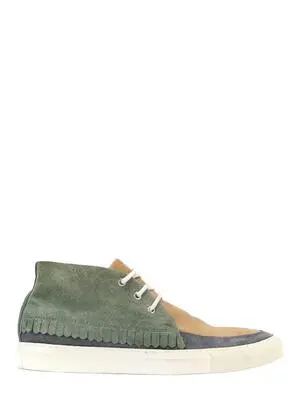 Comme Des Garçons Patchwork Lace-up Sneakers - Green
