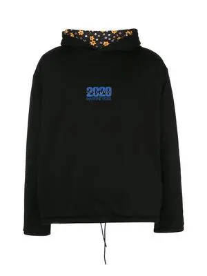 Martine Rose Reversible Floral Hoodie - Black