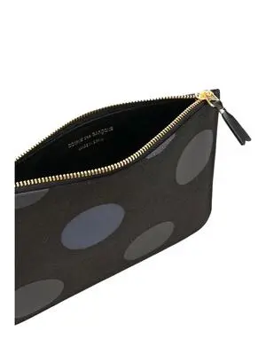 Comme Des Garçons Polka Dot Printed Wallet - Black