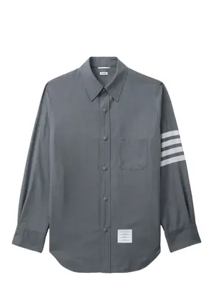 Thom Browne Snap Front Shirt Jacket - Grey