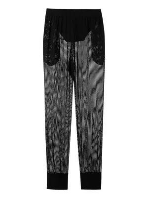 AMIR SLAMA Mesh Trousers - Black