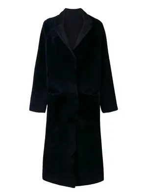 LISKA Reversible Long Coat - Blue