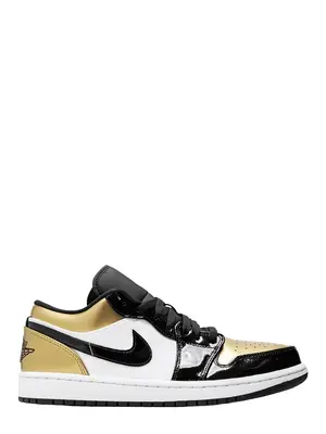 JORDAN Air 1 Low Gold Toe Sneakers - Black