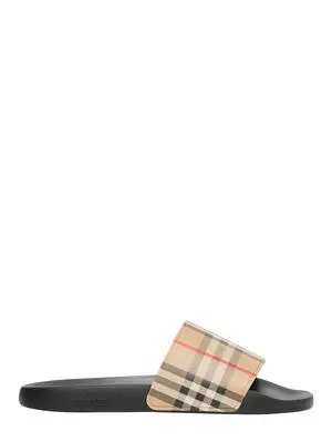 Burberry Vintage Check Slides - Neutrals