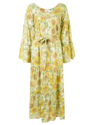 BAMBAH Sunflower Print Kaftan Dress - Multicolour