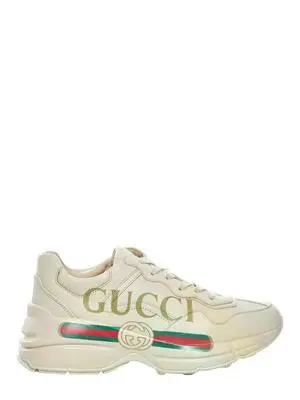 Gucci Gucci Rhyton Leather Sneakers Neutrals