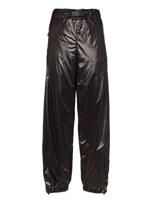 Moncler Side-stripe Nylon Trousers - Black