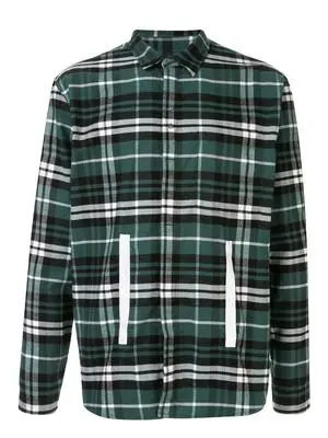 CRAIG GREEN Tape Appliqué Plaid Shirt - Green