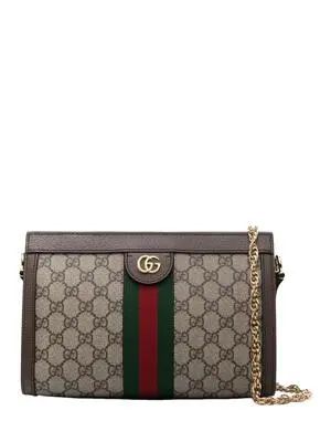Gucci Small Ophidia Shoulder Bag Neutrals