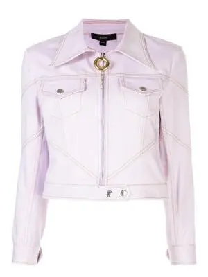 ELLERY Ellery Lilac Cotton Zipped Fitted Jacket