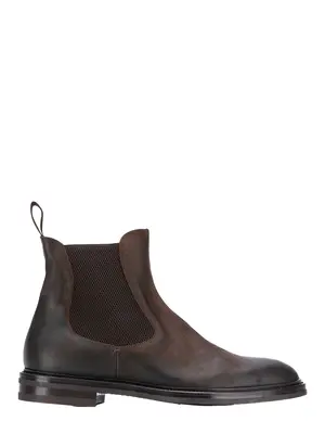 SCAROSSO Hunter Leather Chelsea Boots - Brown
