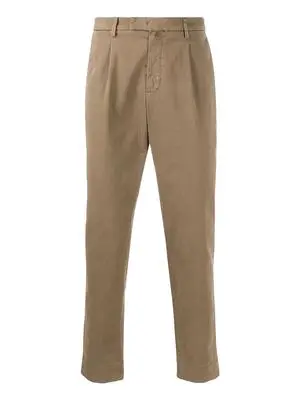 DELL'OGLIO Straight Leg Trousers - Brown