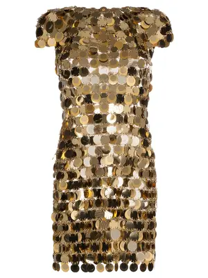 Rabanne Chainmail Mini Dress - Gold