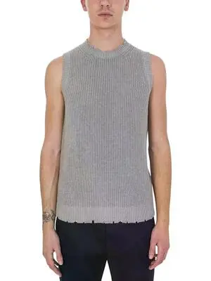 MSGM Knitted Tank Top - Grey