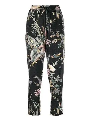 RED VALENTINO Floral-Print Cropped Trousers