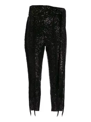 CHRISTIAN PELLIZZARI Fringed Sequin Trousers